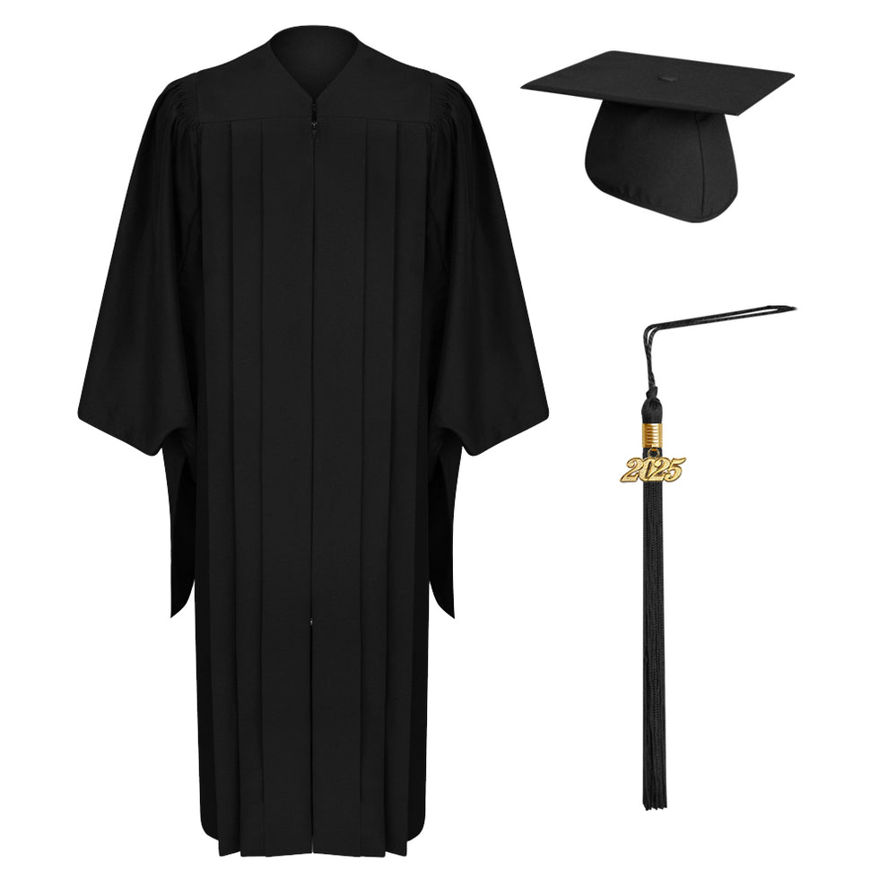 Black Masters Graduation Gown; Cap & Tassel Set – Graduation World