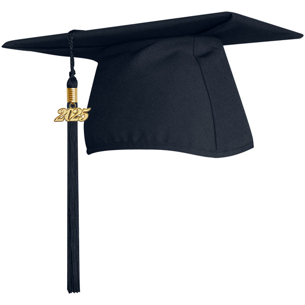 Matte Navy Blue Graduation Cap with Tassel|Faculty – Graduation World