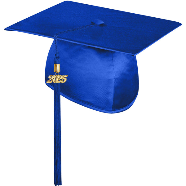 Shiny Royal Blue Graduation Cap with Tassel|Bachelor – Graduation World