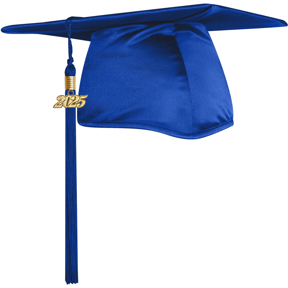Shiny Royal Blue Cap with Tassel | University | Graduation World