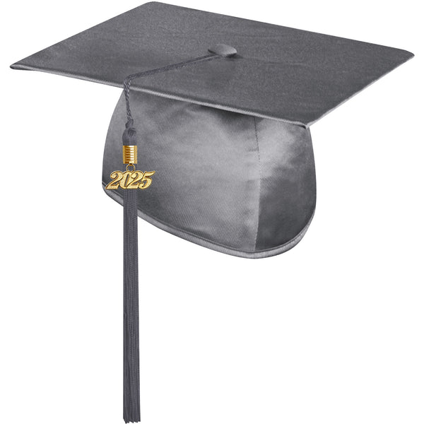 Shiny Silver Graduation Cap with Tassel|College – Graduation World